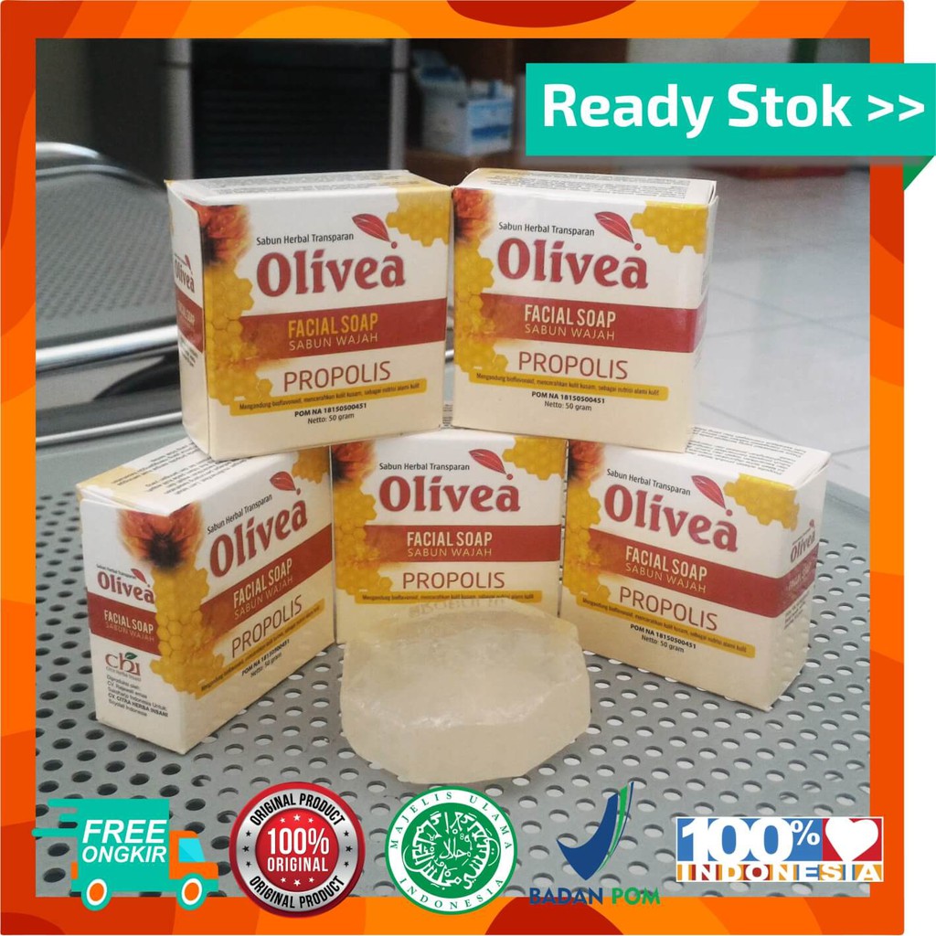 SABUN MUKA PEMBERSIH WAJAH Sabun Propolis olivea Herbal ORIGINAL Halal ...