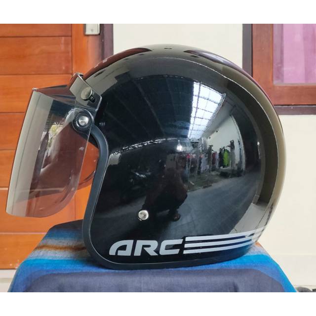 Jual Helm ARC premium (hitam glossy) | Shopee Indonesia