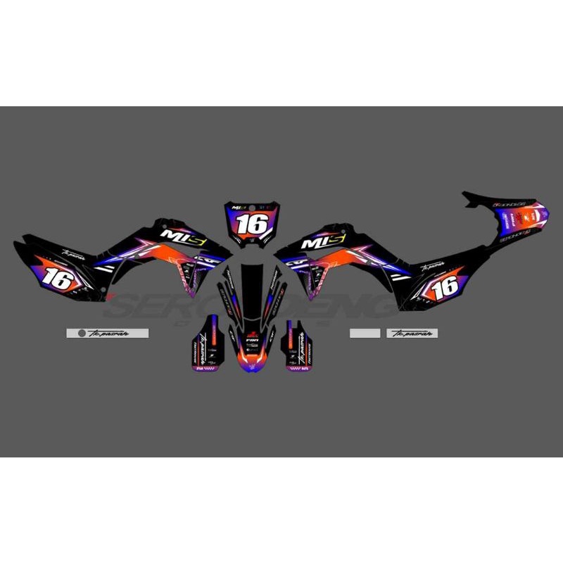 Jual DECAL STICKER FULL BODY FULL PRINT FULL BLOCK CRF 150L 150CC 2017 ...