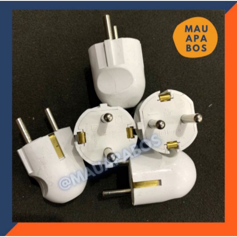 Jual Steker Listrik Arde Broco Bulat / Colokan Listrik Broco | Shopee ...