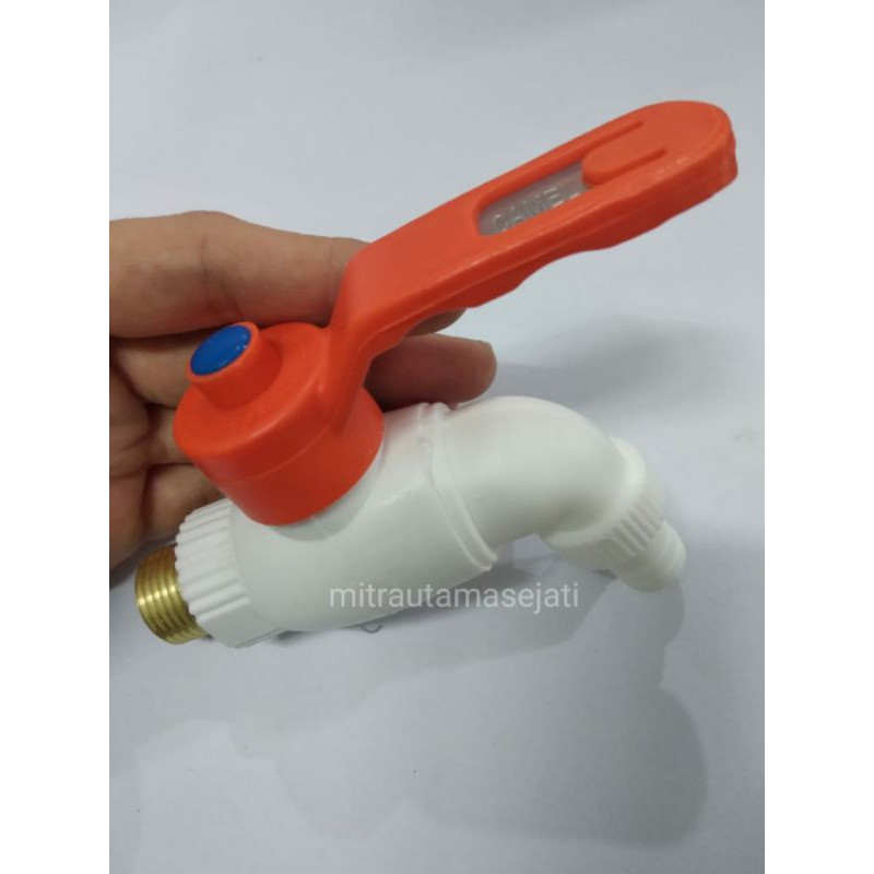 Jual Kran Air Tembok Jumbo Drat Kuningan /Kran Air Pvc Taman 1/2 Inchi ...