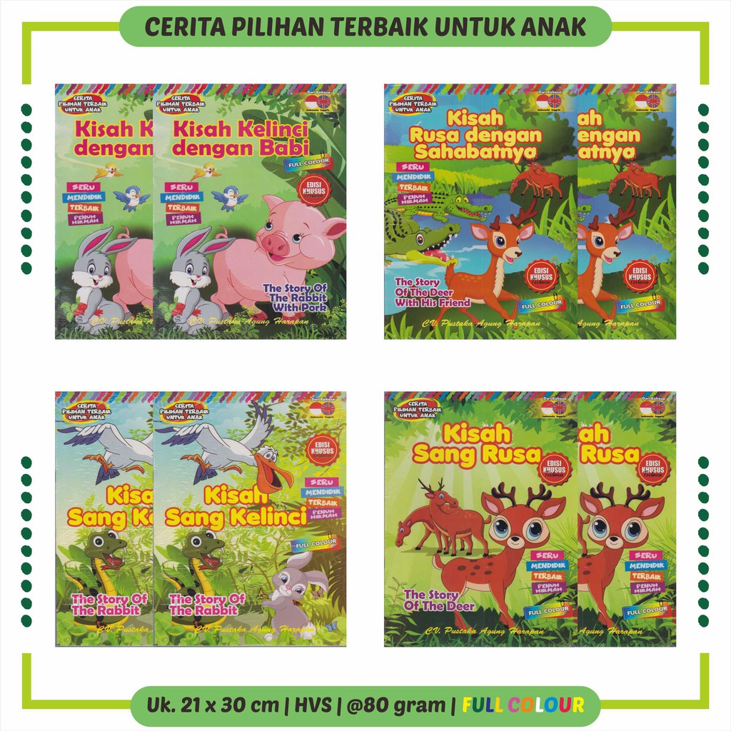 Jual Buku Cerita Anak Bergambar : Kisah Kelinci dengan Babi / Kisah ...