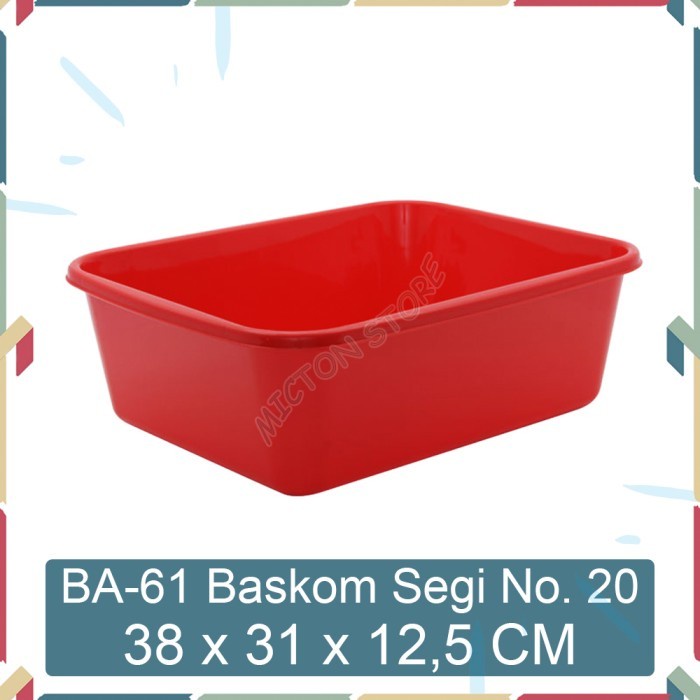 Jual MICTON Lion Star Basic Home BA-61 Baskom Segi No. 20 Bak Air ...