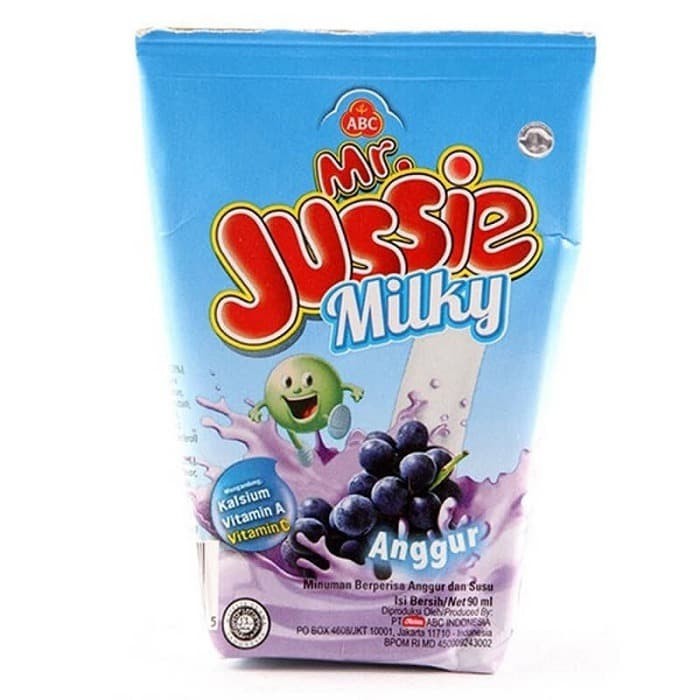 Jual Minuman Susu Buah ABC MR JUSSIE Milky Grape 90ml (1 Pcs) | Shopee ...
