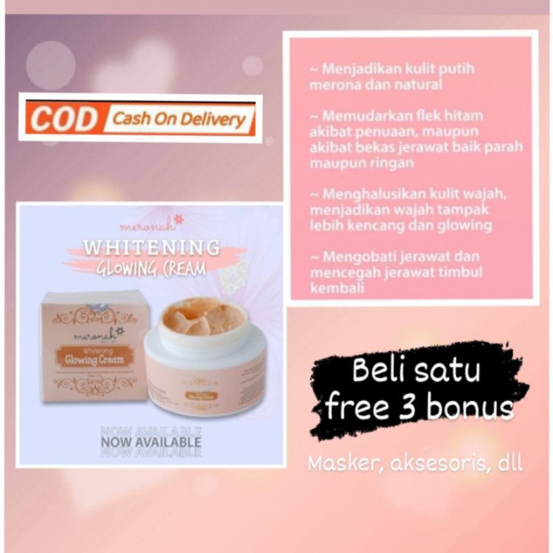 Jual meronah glowing cream BPOM 100% original | Shopee Indonesia