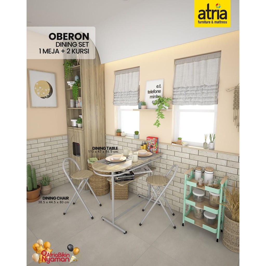 Atria Oberon Meja Makan set minimalis | Shopee Indonesia