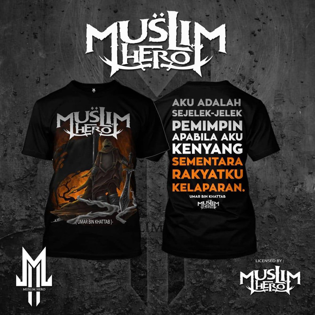 Jual MUSLIM HERO UMAR BIN KHATAB BLACK KAOS MUSLIM KAOS HIJRAH KAOS ... Jual MUSLIM HERO UMAR BIN KHATAB BLACK KAOS MUSLIM KAOS HIJRAH KAOS ...