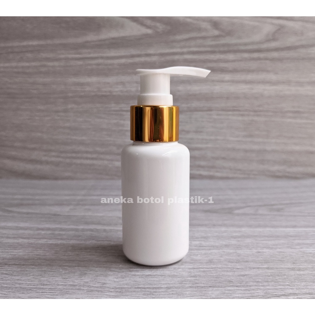 Jual Botol Pump 60ml Tubular Putih Pump Gold Alumunium Tempat Sabun ...