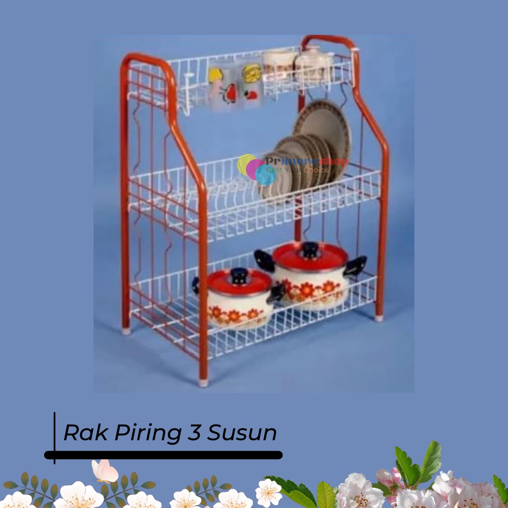 Jual Rak Piring Wastafel Stainless 3 Susun / Rak Wastafel Cuci Piring ...