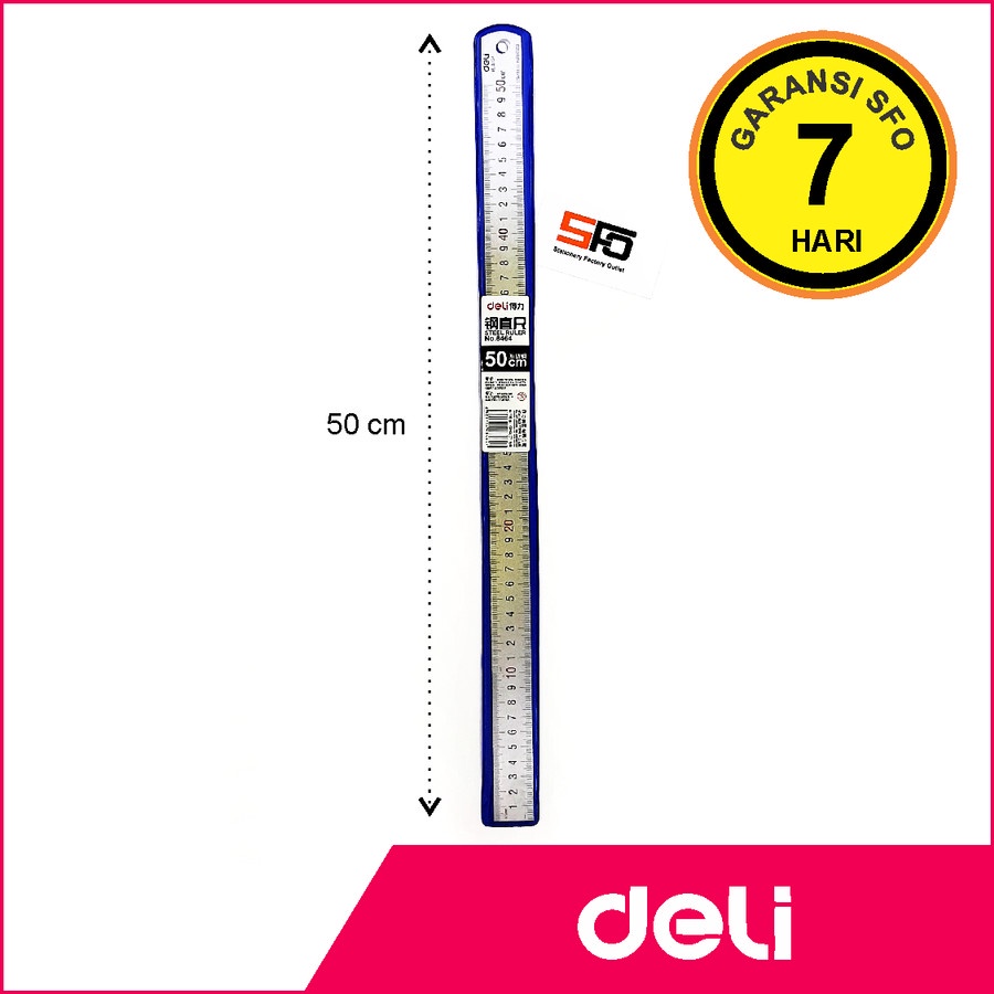 Jual Penggaris Besi Deli 50 cm - No. 8464 | Shopee Indonesia