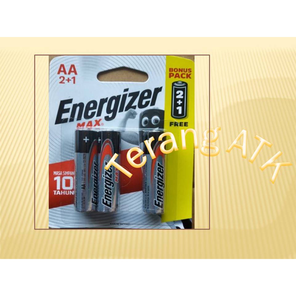 Jual Baterai Alkaline Merek Energizer Type AA [isi 3 buah] | Shopee ...