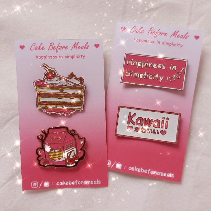 Jual Enamel Pins Cake Before Meals Enamel Kue Enamel Susu Pin Kue Pin ...
