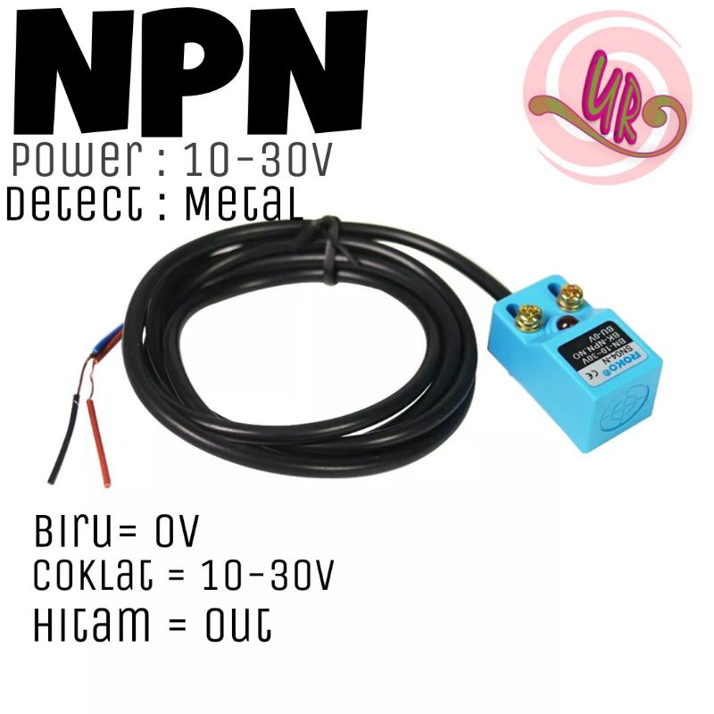 Jual sensor npn 10v 12v 24v 30v proximity metal detector logam besi ...