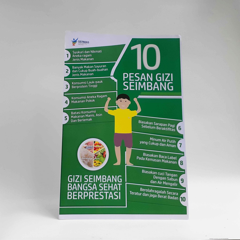 Jual Poster PGS Pesan Gizi Seimbang | Hijau | Poster Gizi, Poster ...