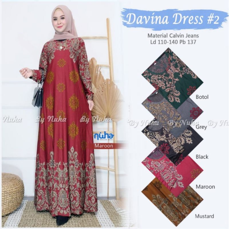 Jual Gamis Motif Batik Jumbo Davina Shopee Indonesia