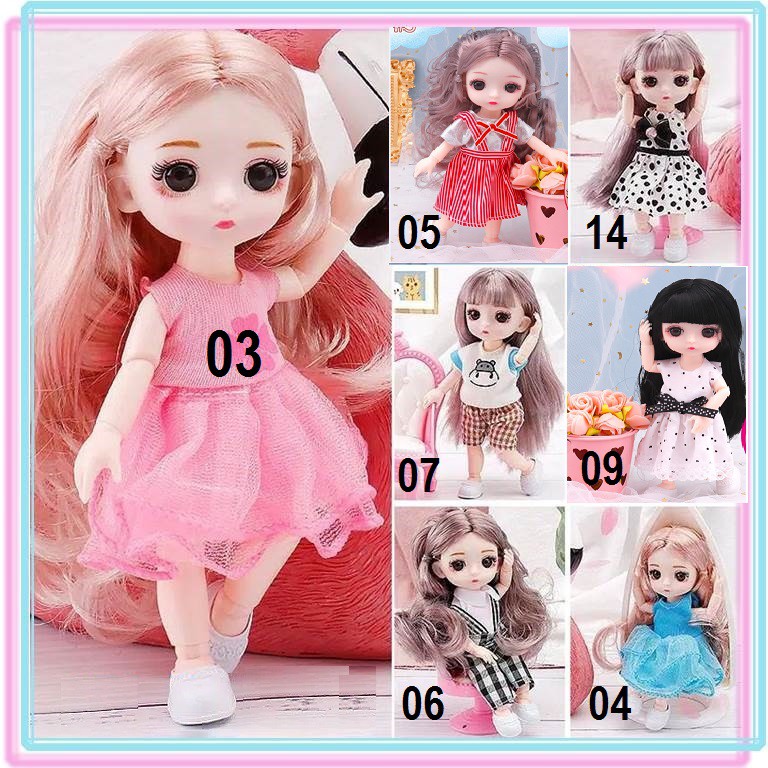 Jual Mainan anak perempuan Boneka BJD doll Princess 17cm cute | Shopee ...