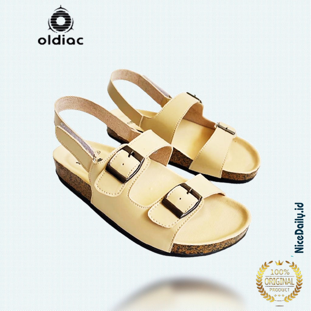 Jual Sandal Wedges Casual Wanita Gesper Tali Tiga OLDIAC Original ...