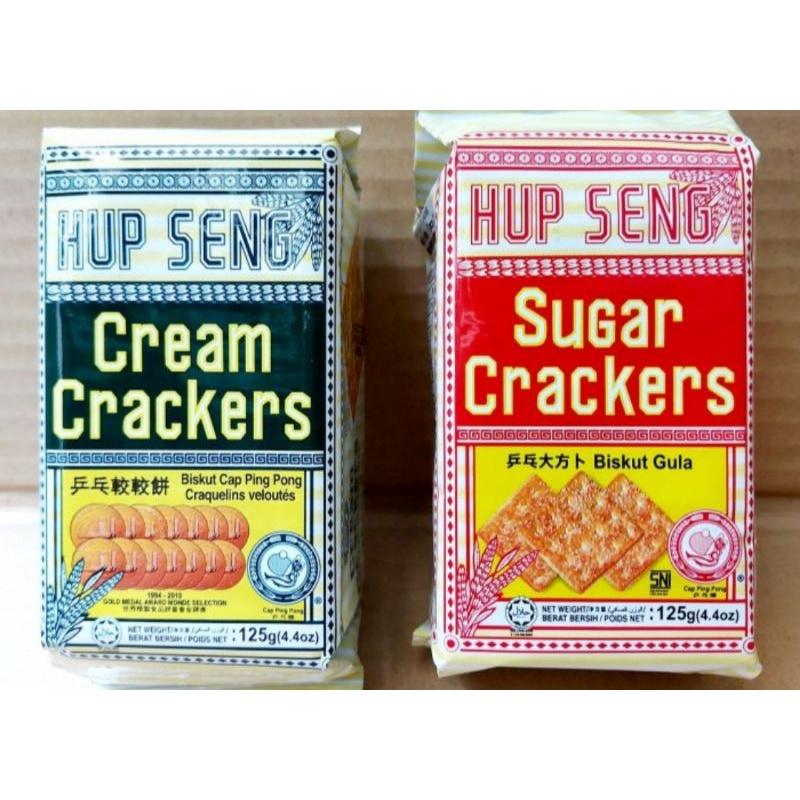 Jual HUP SENG MINI CREAM & SUGAR CRACKERS 125gr | BISKUIT | CEMILAN ...