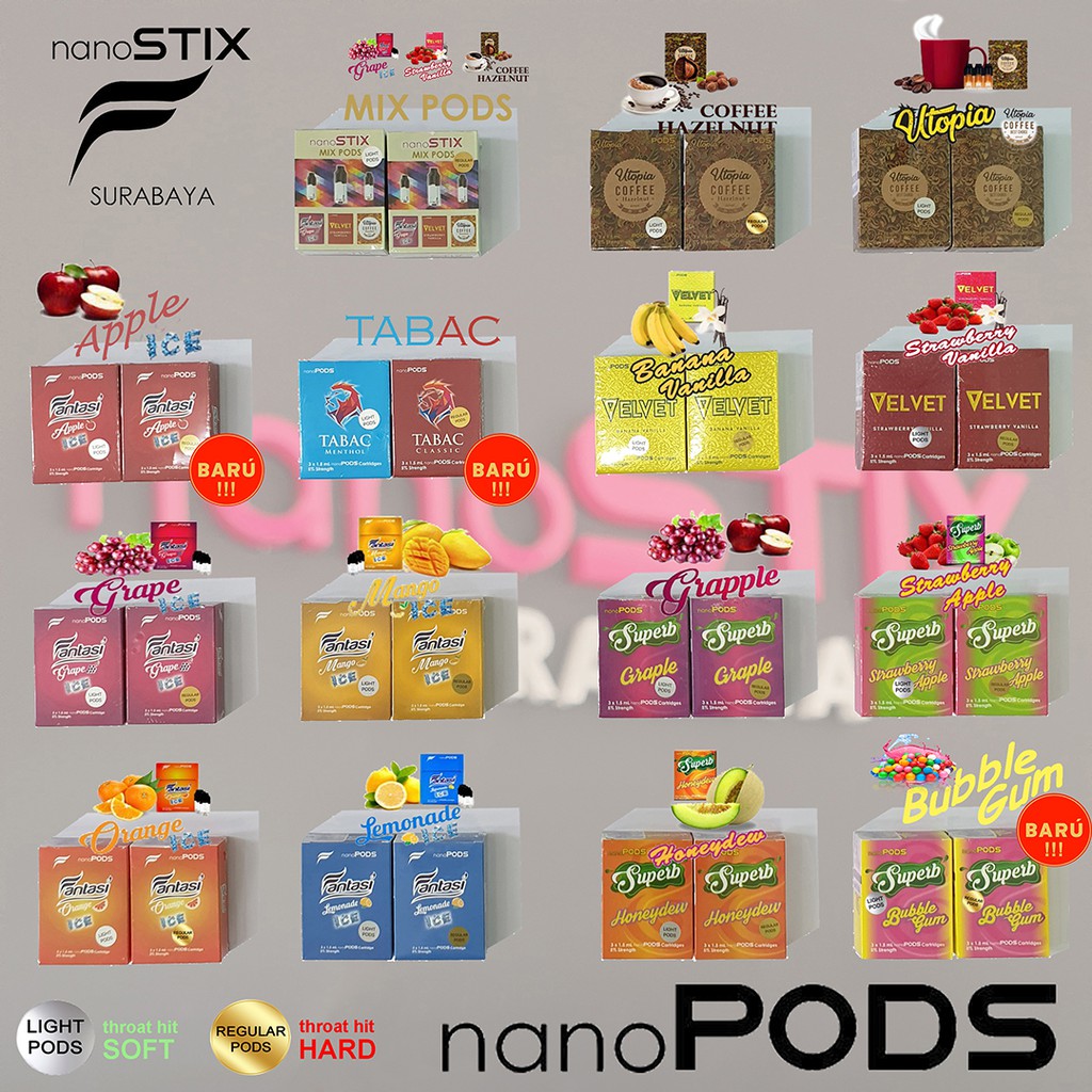 Jual 🅽🅰🅽🅾🅿🅾🅳🆂 All Flavors - Varian lengkap semua rasa pod untuk ...