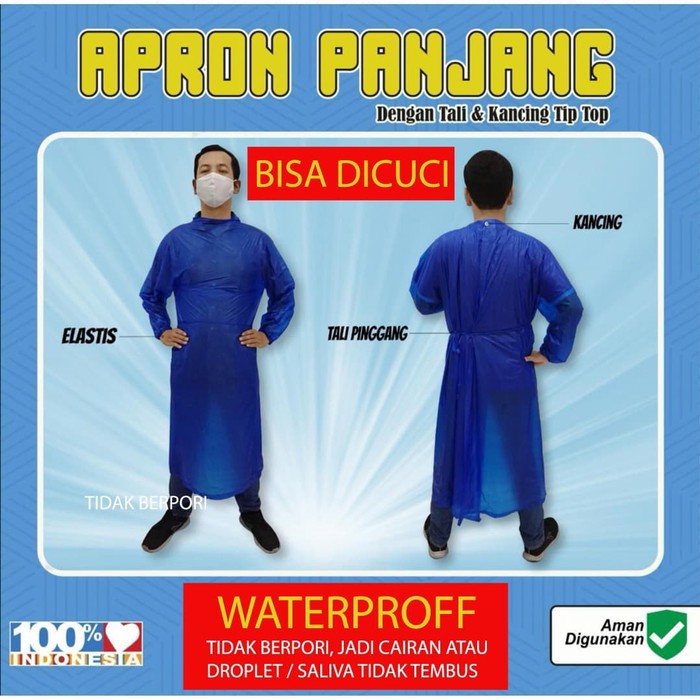 Jual Baju APD Alat Pelindung Diri Apron Panjang Waterproof 100% ...