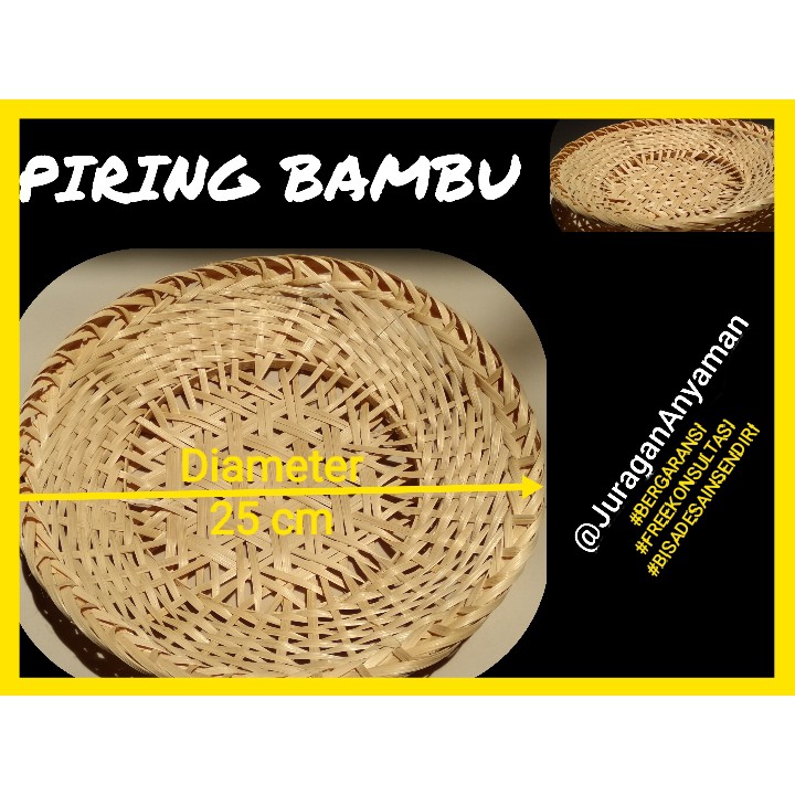 Jual PIRING BAMBU - PIRING ANYAM BAMBU PIRING SAJI DINNER PIRING CAFE ...