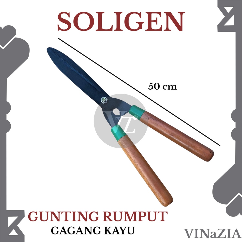 Jual GUNTING RUMPUT GAGANG KAYU SOLIGEN UKURAN 50 CM / GUNTING RUMPUT ...
