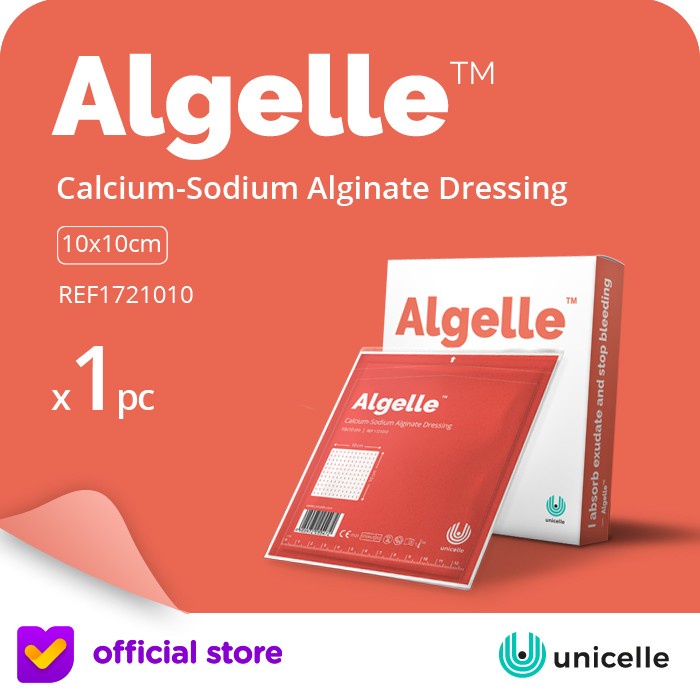 Jual Algelle - Calcium Sodium Alginate Dressing - 10x10 cm – 1 piece ...