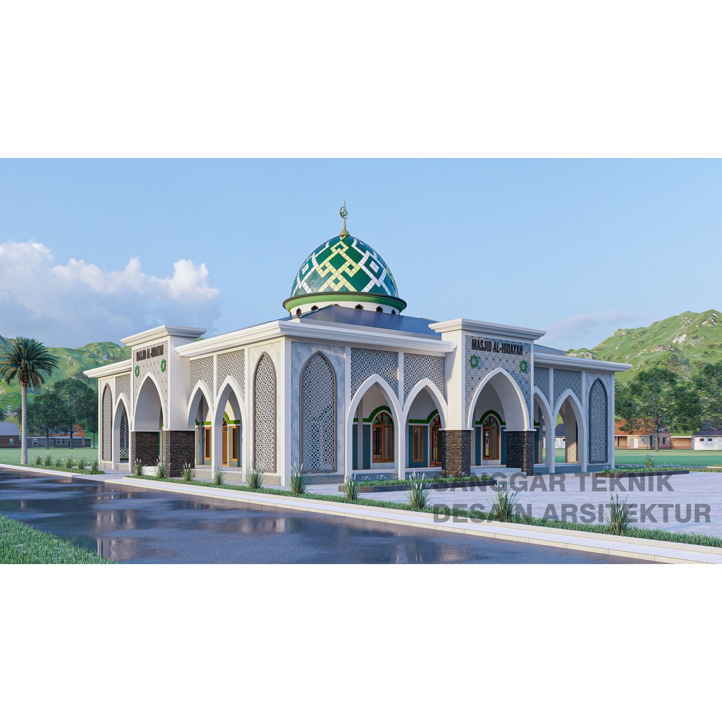 Jual DESAIN MASJID 17X17 DAN TERAS 3 METER DAN RAB Indonesia|Shopee ...