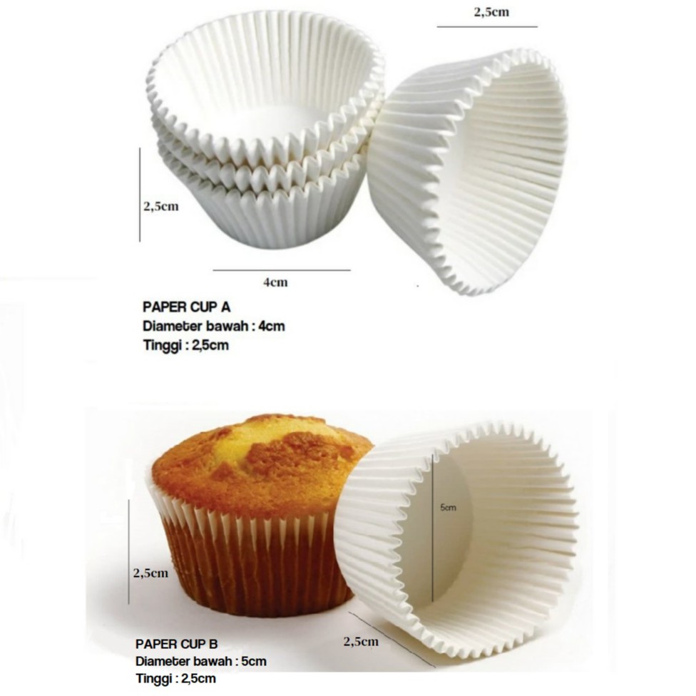 Jual PAPERCUP PAPER CUP CASE ROTI BULAT 100 PCS / KERTAS BAKING BOLU ...