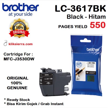 Jual BROTHER Tinta LC-3617BK | LC3617BK | LC3617 BK Original Black ...