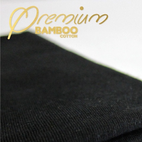 Jual Kain BAMBOO COT 30 JERSEY HITAM 42" + RIB Indonesia|Shopee Indonesia