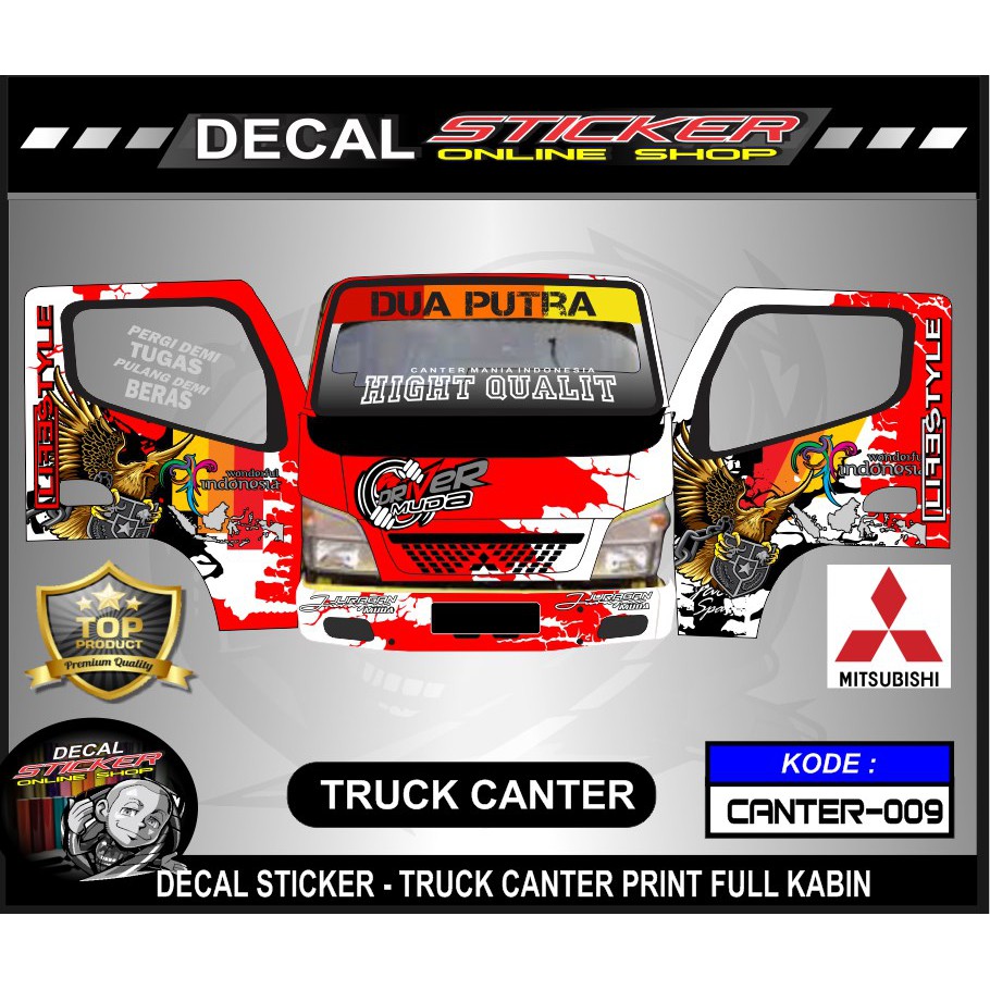 Jual STIKER TRUK CANTER FULL KABIN DECAL STICKER PRINT CUSTOM KEREN ...