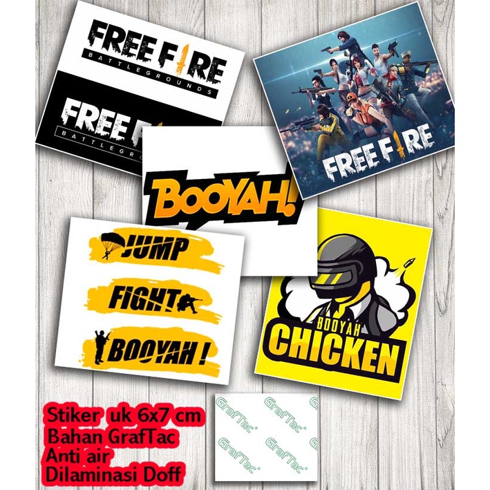 Jual STIKER GAMING isi 5 sticker free fire BOOYAH | Shopee Indonesia