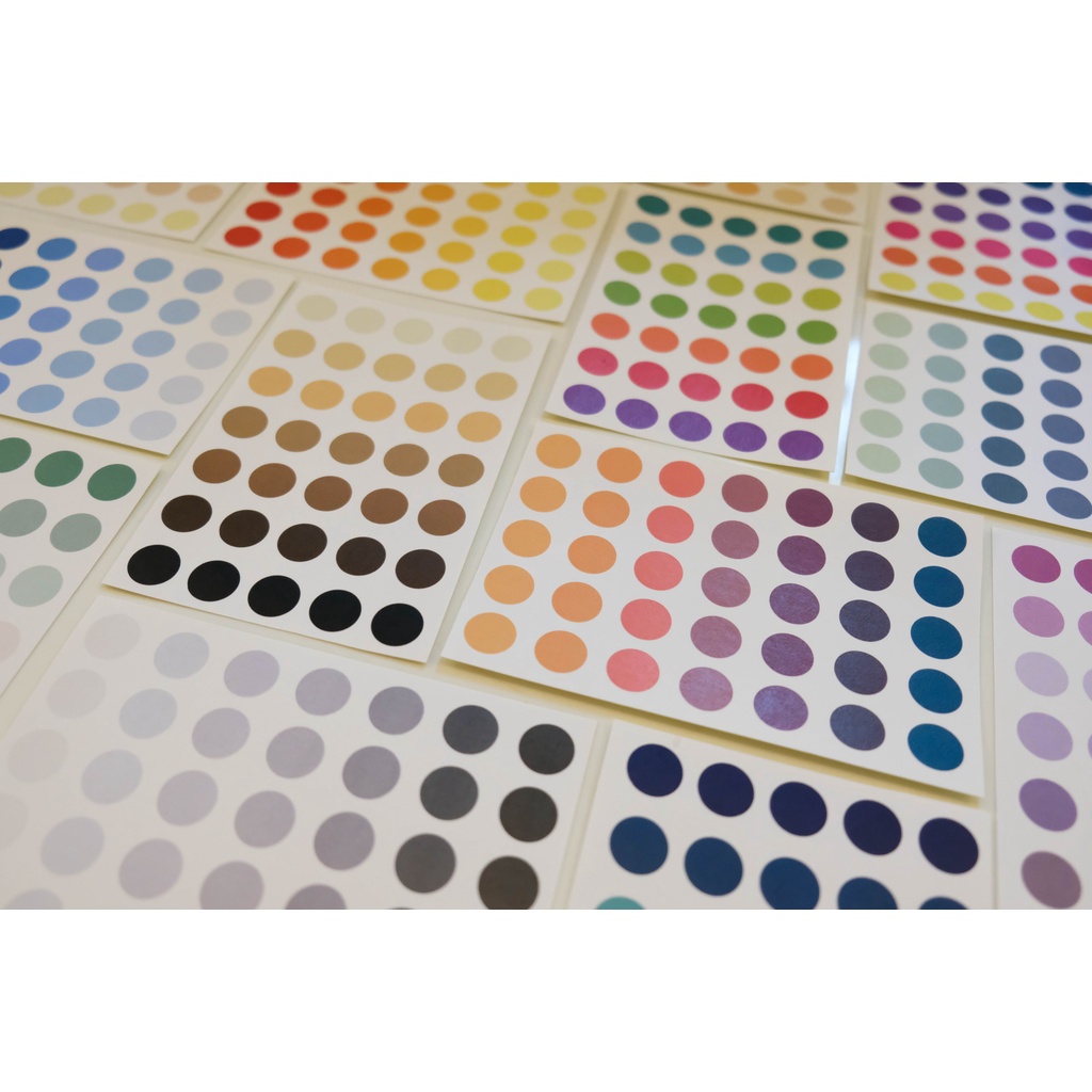 Jual Stiker Basic Round Color Scheme - stiker scrapbook, journal, diary ...