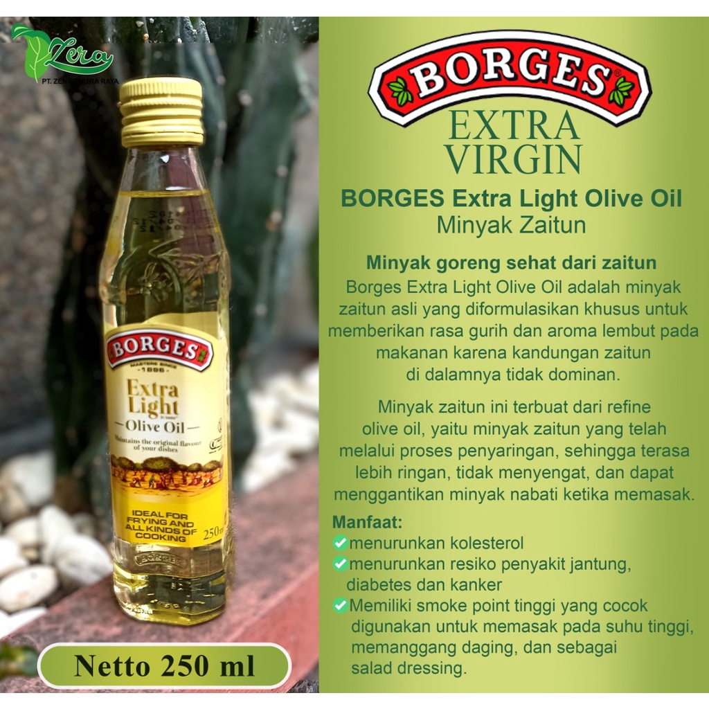 Jual MINYAK ZAITUN BORGES EXTRA LIGHT OLIVE OIL 250ml | Shopee Indonesia