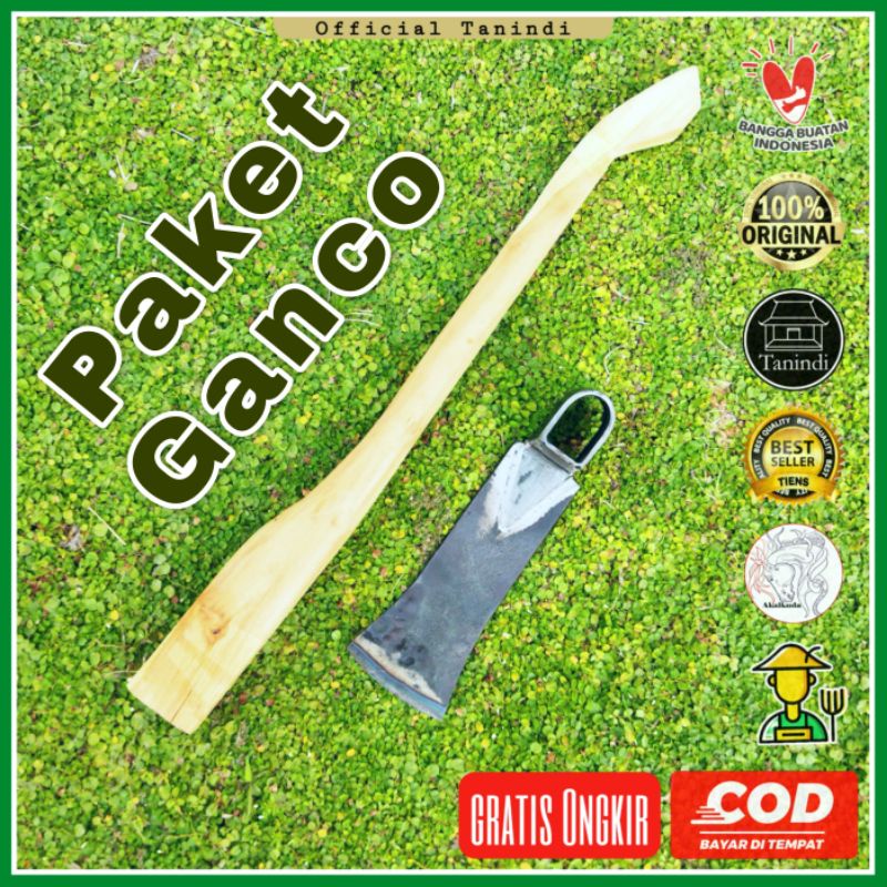 Jual Paket Ganco Baja Per dan Doran Gagang Jati Cangkul Kecil Pacul Tanah Kering Keras | Shopee ...