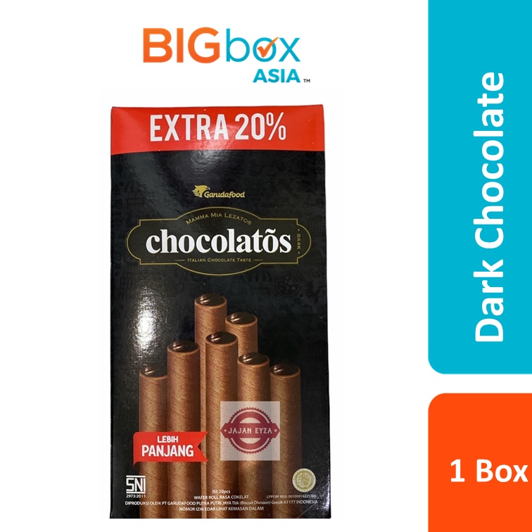 Jual Chocolatos Dark Wafer Roll 320g - 1 Box (EXP: 30 Mar 2023 ...