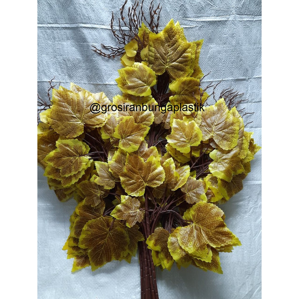 Jual Daun Artificial/Daun Hias/Daun Plastik/Daun Dekorasi/Daun Anggur ...