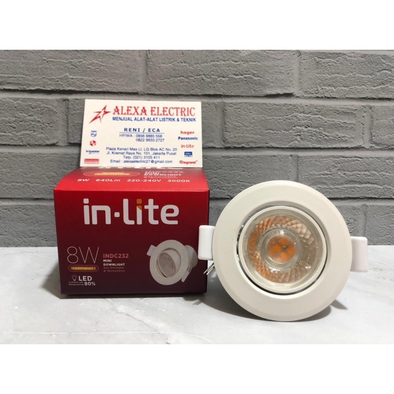 Jual LAMPU SPOTLIGHT INLITE IN-LITE LED 8w 8 w 8watt 8 watt INDC232 cahaya natural semu 4000k ...
