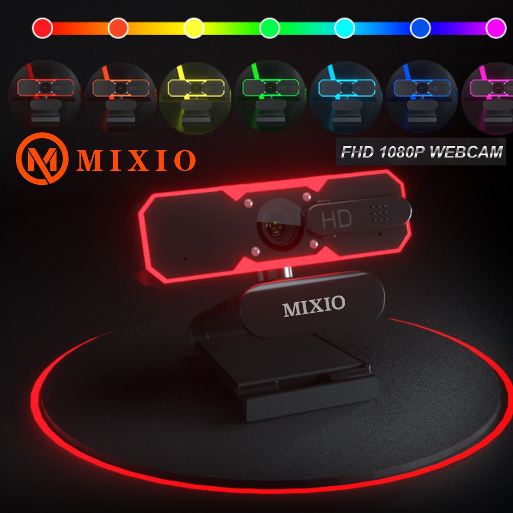 Jual MIXIO H710 Webcam RGB LED GAME SPECIFIC FULL HD 1080P With Mic ...