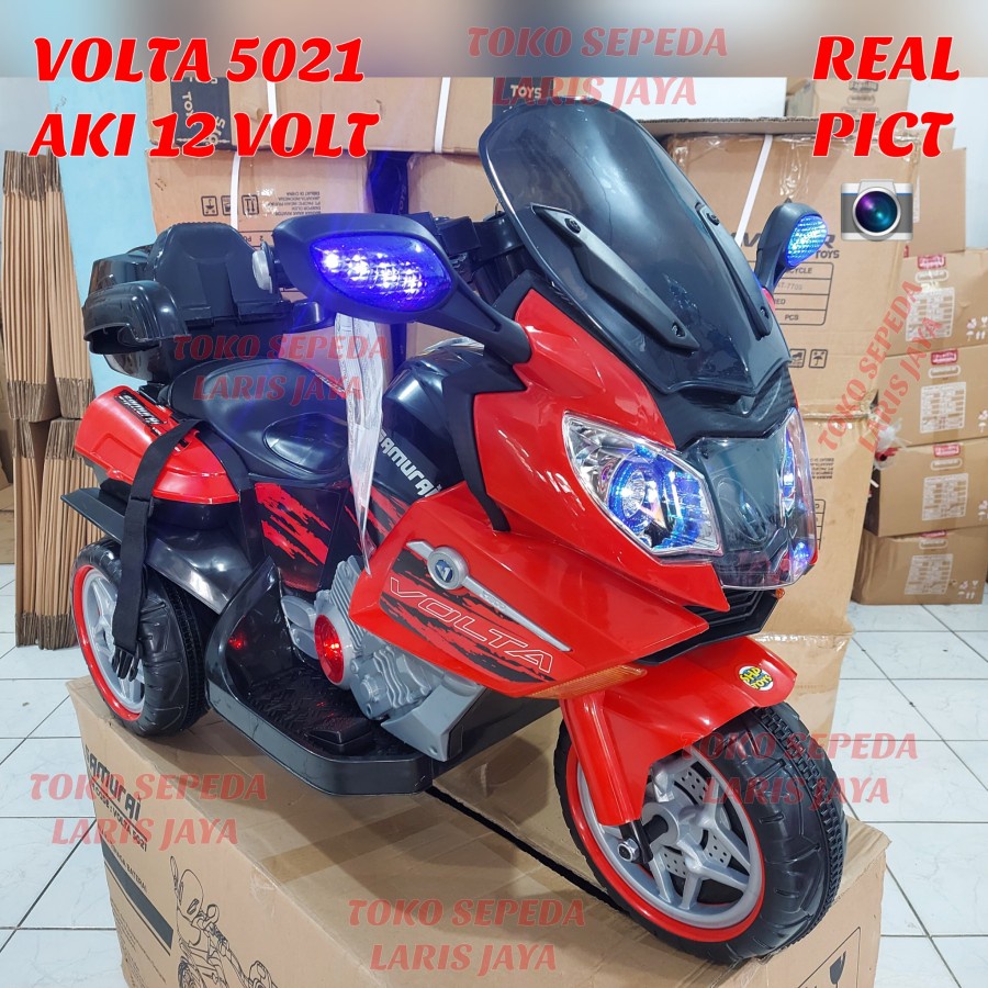 Jual mainan anak motor aki volta 5021 motoran aki pakai remot dan ...