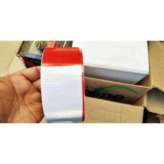 Jual Sticker reflector stiker reflektor safety panjang 30m x 5cm mata ...