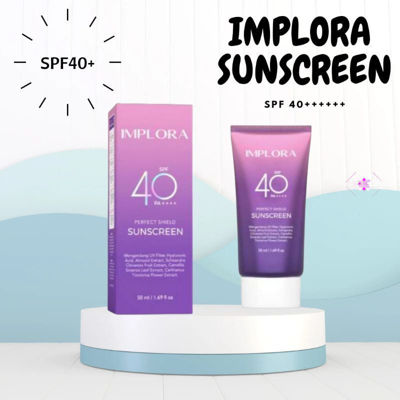 Jual IMPLORA SUNSCREEN SPF 40 PA +++ // Sunblock Implora | Shopee Indonesia