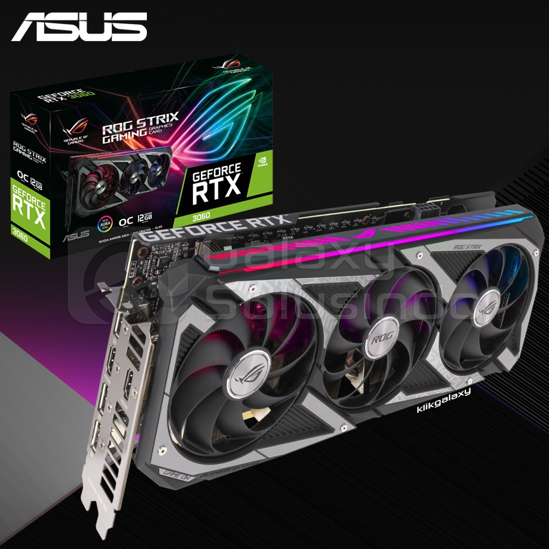 Jual ASUS GeForce ROG STRIX RTX 3060 OC 12GB GDDR6 - Ampere VGA RTX3060 ...