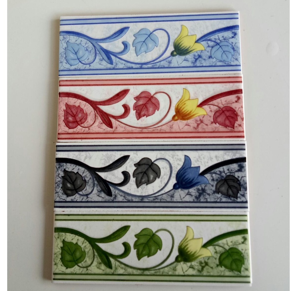 Jual List Keramik 20cm Motif Bunga Mawar / Lis / Listello | Shopee ...