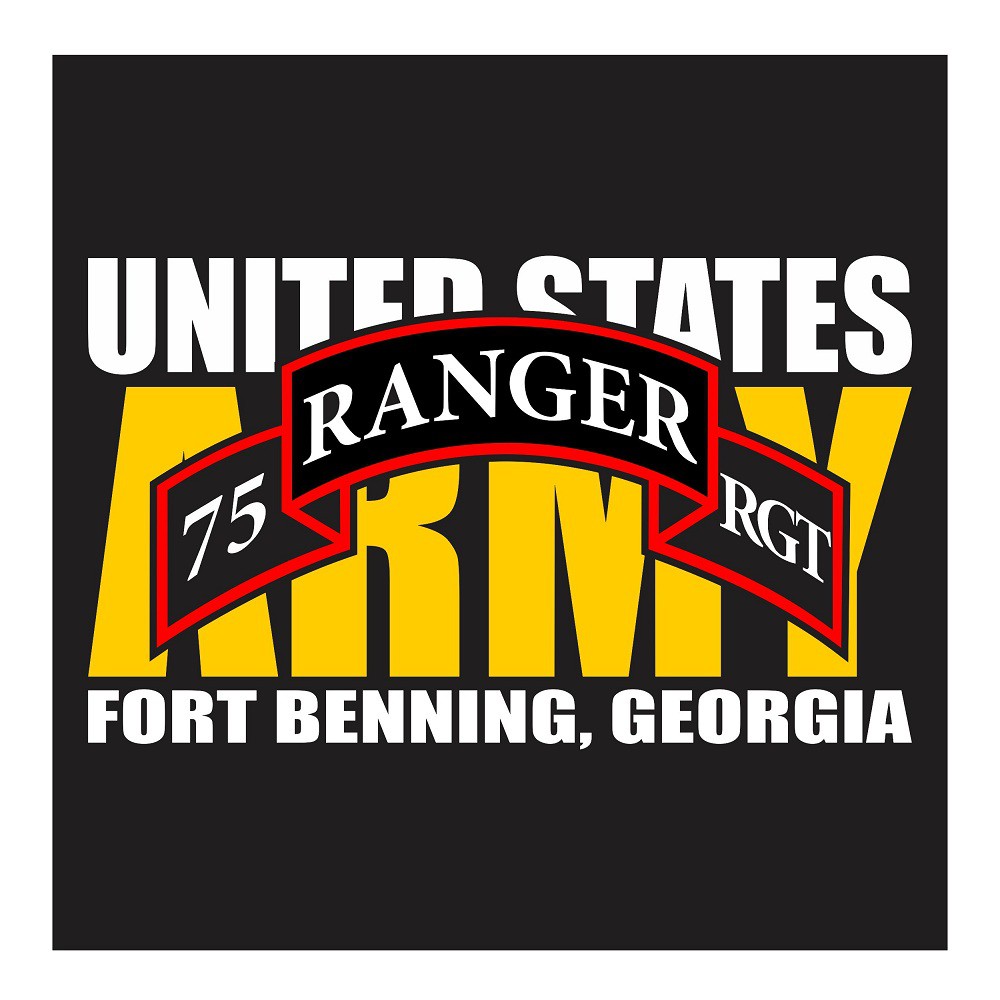 Jual US Army Ranger 75th RGT, Fort Benning Georgia, Cutting Sticker ...
