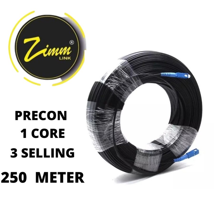 Jual Kabel Drop Core Fiber Optik Kabel Precon FO Zimmlink 250 Meter ...