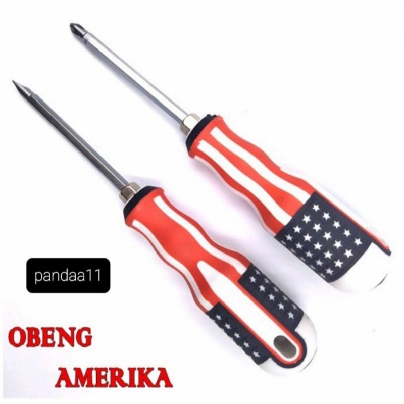 Jual Obeng Amerika Plus + & Minus - Obeng Bolak Balik 4 inch | Shopee ...