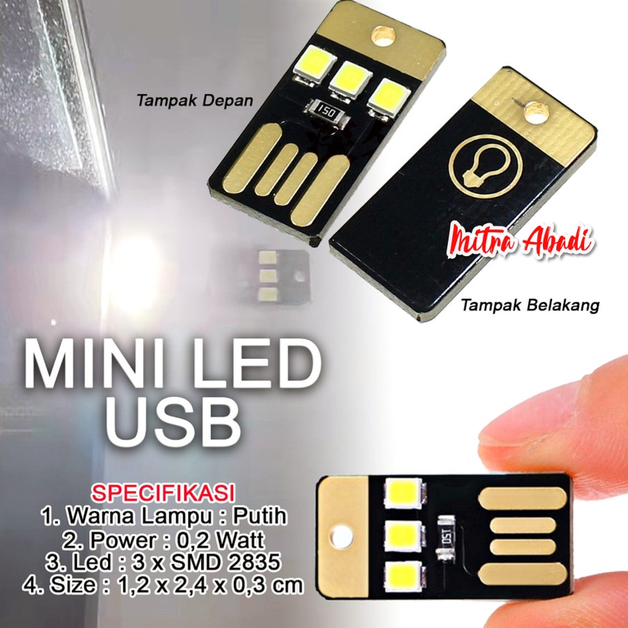 Jual MINI LED USB 3 LED - Lampu Malam Keyboard Laptop Emergency Light Lamp | Shopee Indonesia