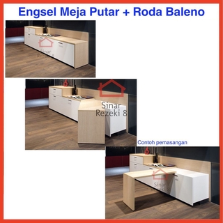 Jual Engsel Meja Putar + Roda / Swivel Tarik Dorong Hemat Ruangan Lipat ...